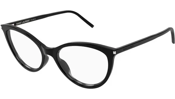 Saint Laurent Cat-eye Frame Eyeglasses With Logo Detail - Black