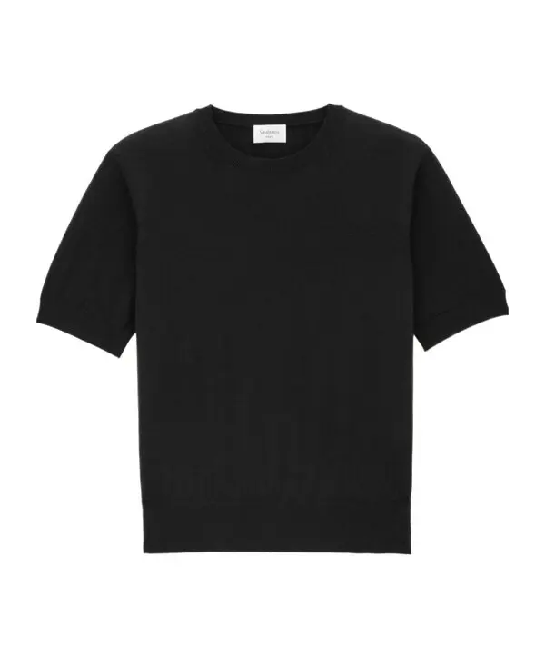 Saint Laurent Wool T-shirt Sweater - Black