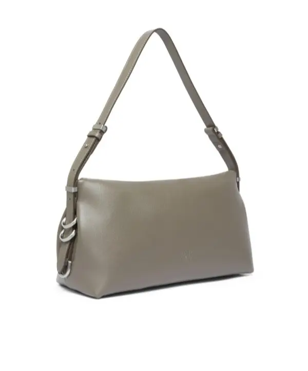 Pinko Logo Detailed Shoulder Bag - Gray