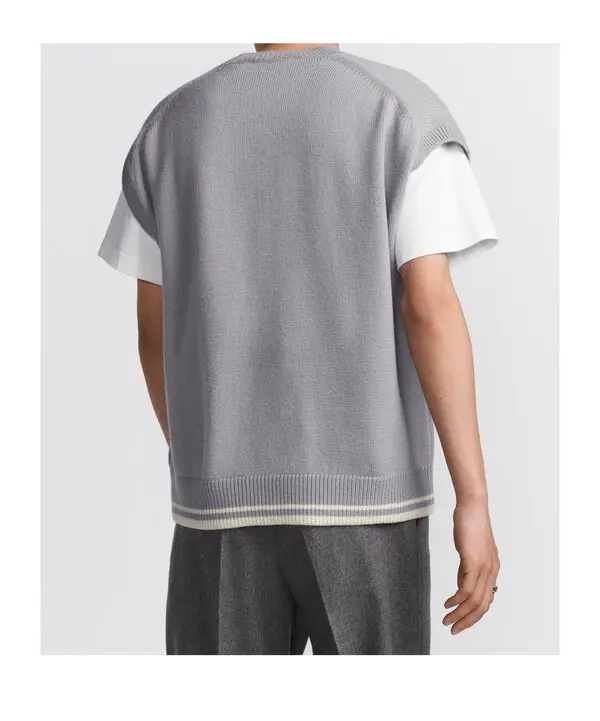 Dior Logo Wool V-neck Vest