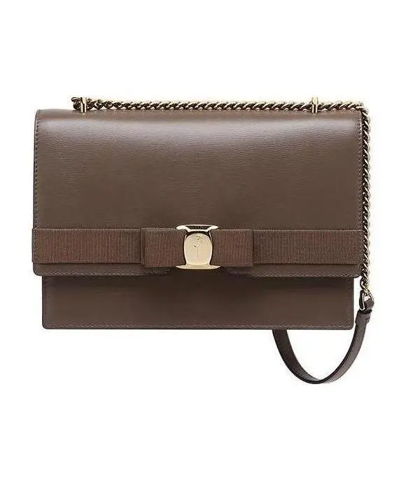 FERRAGAMO Vara Bow Satchel - Brown