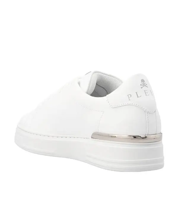Philipp Plein Logo Sneakers With Metal Detailing - White