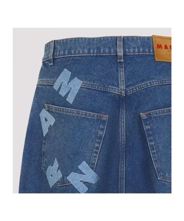 Marni Logo Printed Wide-leg Jeans