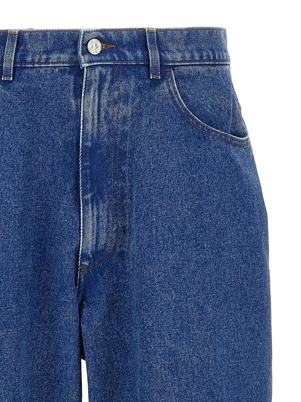 Marni Logo Printed Wide-leg Jeans
