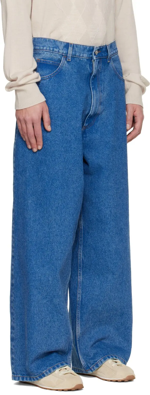 Marni Logo Printed Wide-leg Jeans