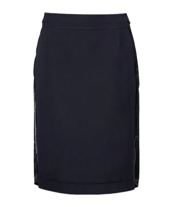 MAISON MARGIELA Raw Hem Midi Skirt - Blue