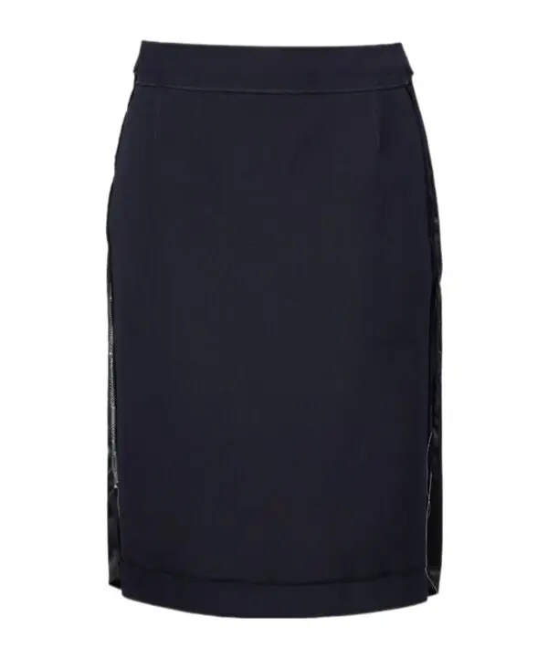 MAISON MARGIELA Raw Hem Midi Skirt - Blue