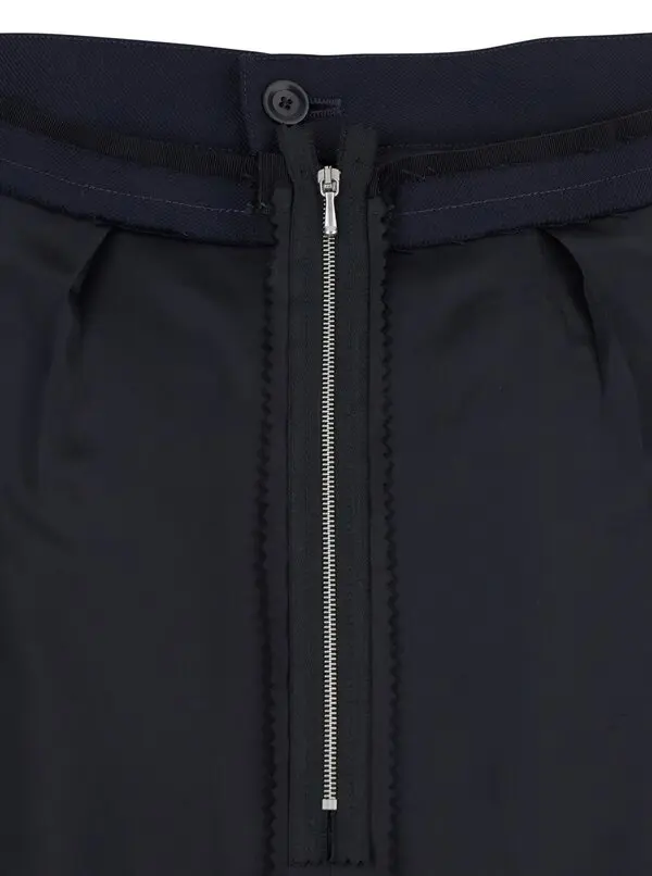 MAISON MARGIELA Raw Hem Midi Skirt - Blue