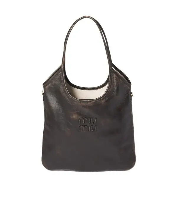 Miu Miu Ivy Leather Bag - Coffee