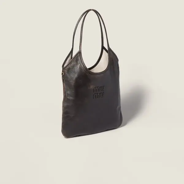 Miu Miu Ivy Leather Bag - Coffee