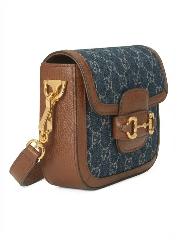 Gucci Horsebit Denim Mini Bag - Black