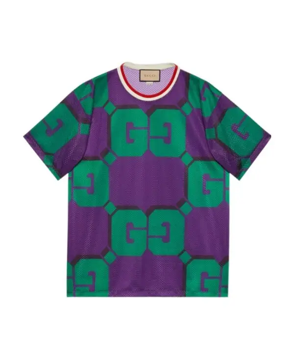 Gucci All-over Perforated Graphic Printed T-shirt