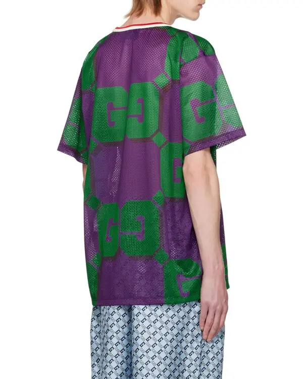 Gucci All-over Perforated Graphic Printed T-shirt