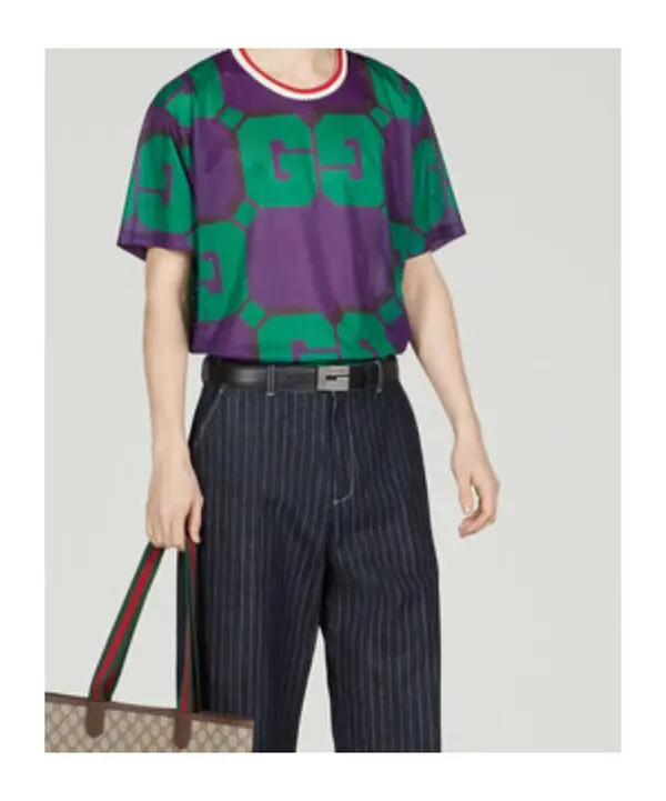 Gucci All-over Perforated Graphic Printed T-shirt