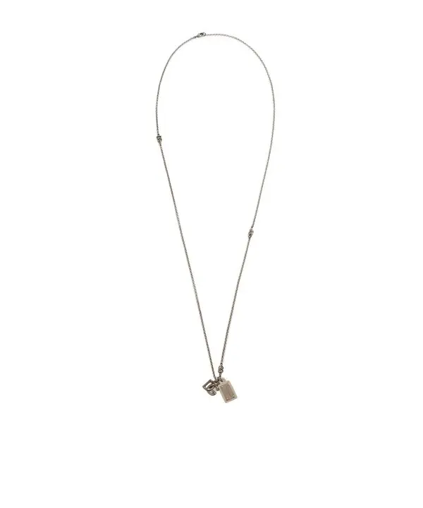 Dolce & Gabbana Logo-plaque Dog-tag Necklace - White