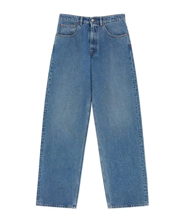 MAISON MARGIELA Wide-leg Jeans With Distressed Finish - Blue