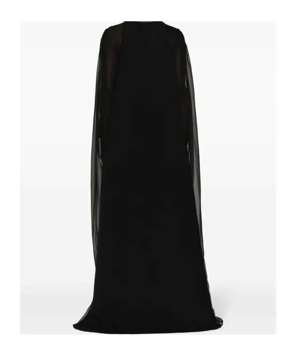 TOM FORD Floor-length Gown With Keyhole Neckline And Sheer Detailing