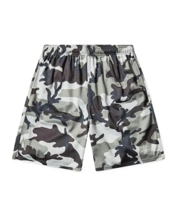 StÜssy Wide-leg Camouflage Shorts - Gray