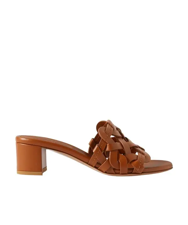GIANVITO ROSSI 45mm Amalfi Braided Mules
