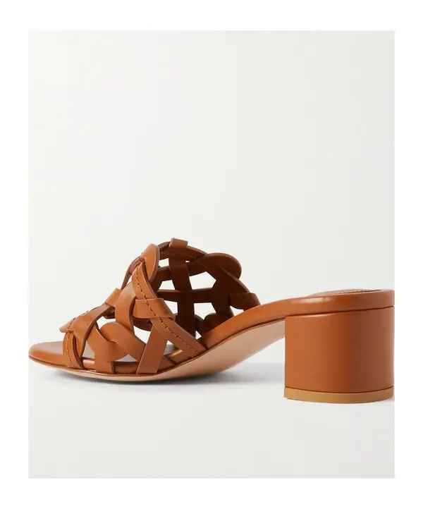 GIANVITO ROSSI 45mm Amalfi Braided Mules