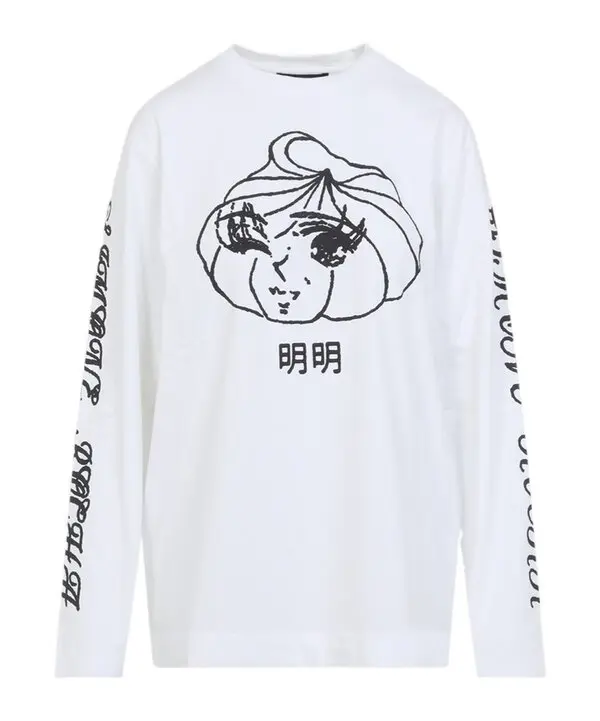 Simone Rocha Dim Sum Logo Print T-shirt - White/black