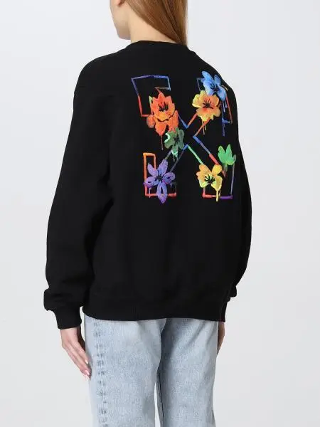 Off-White Logo Print Long Sleeve Sweatshirt