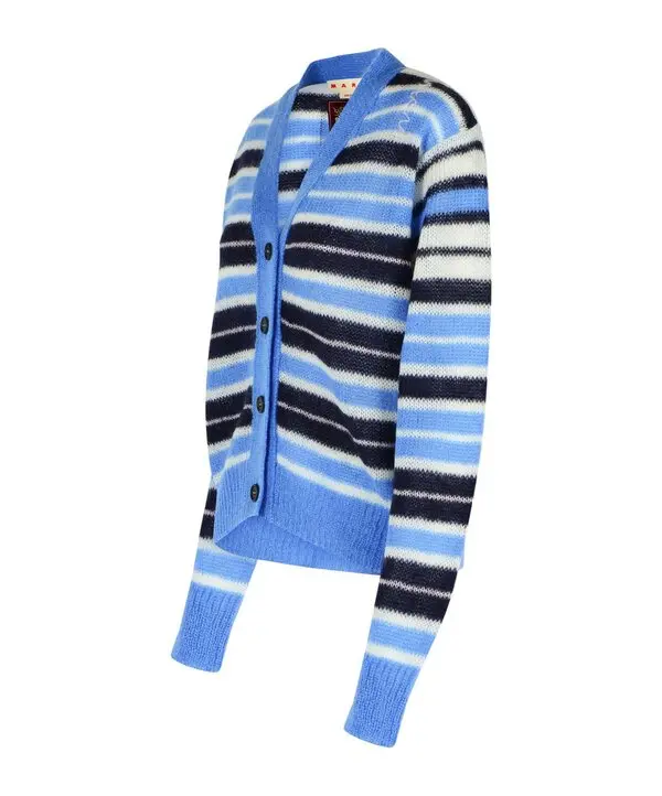 Marni V-neck Striped Cardigan