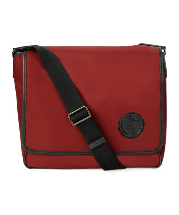 Giorgio Armani Logo Shoulder Bag - Red