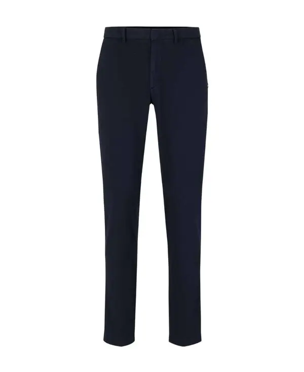 Hugo Boss Straight-leg Tailored Trousers - Black