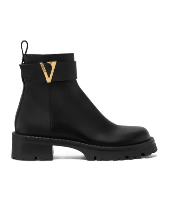 Versace Zip-up Ankle Boots - Black