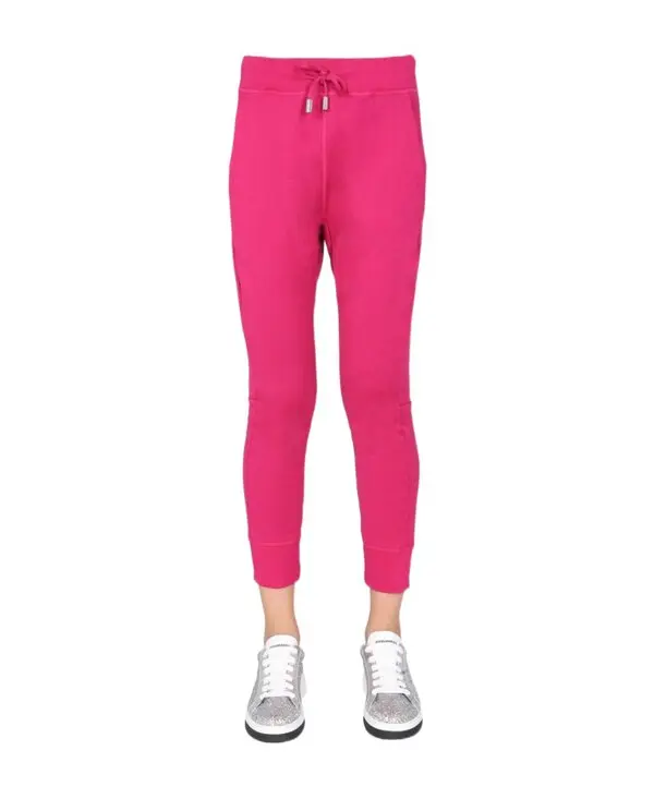 Dsquared2 Icon Logo Printed Track Pants - Pink