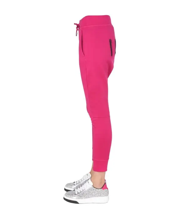 Dsquared2 Icon Logo Printed Track Pants - Pink