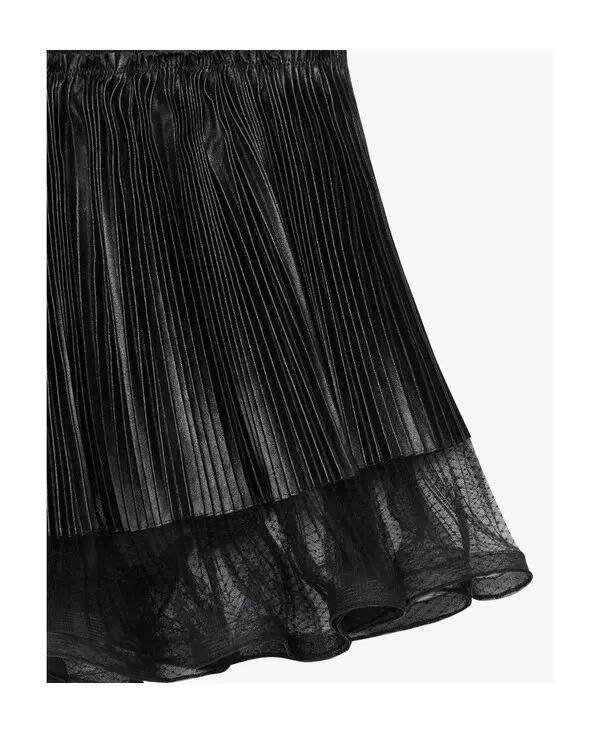 Givenchy Pleated Ruffle Shorts With Tulle Hem