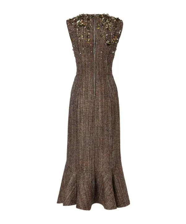 Fendi Multicolor Wool And Alpaca Dress
