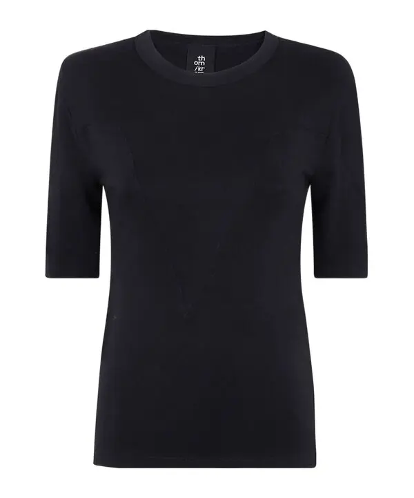 THOM KROM Round Neck Half Sleeve Top