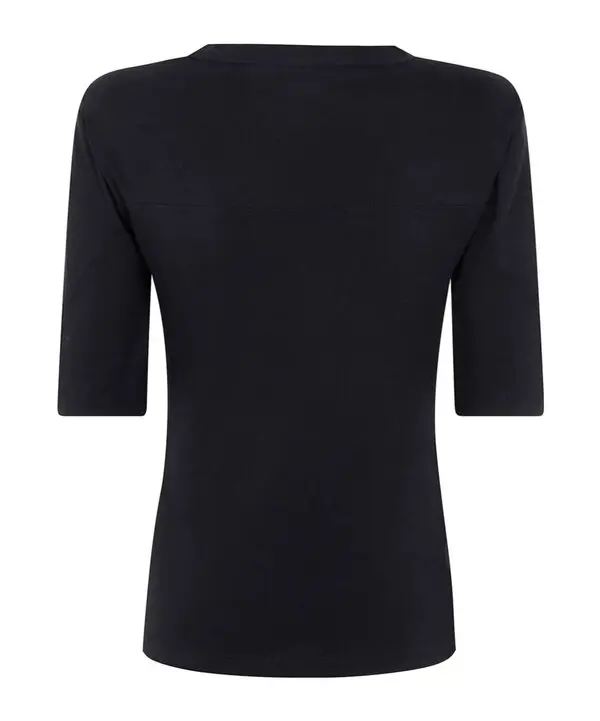 THOM KROM Round Neck Half Sleeve Top