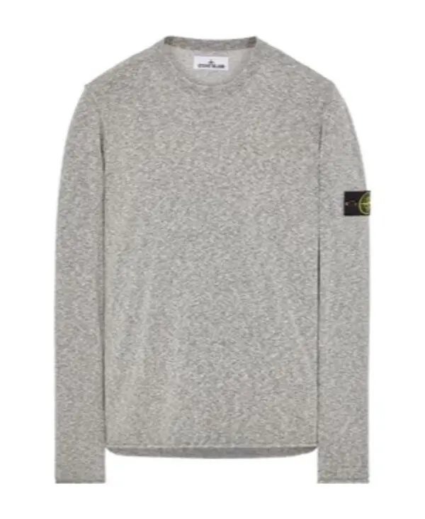 Stone Island Compass Motif Jersey Jumper - Gray