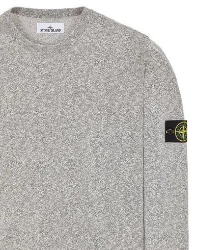 Stone Island Compass Motif Jersey Jumper - Gray
