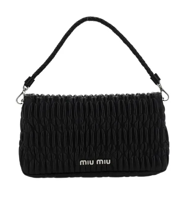 Miu Miu Crystal Strap Quilted Shoulder Bag