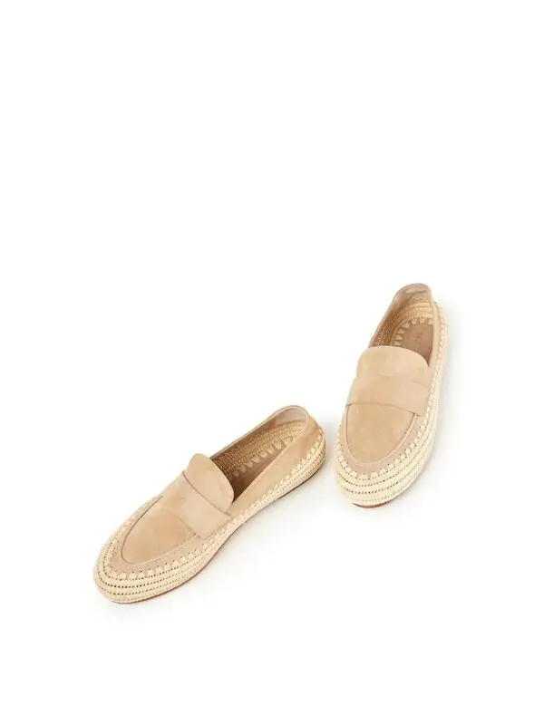 PALOMA BARCELO Round Toe Loafers With Rope Sole