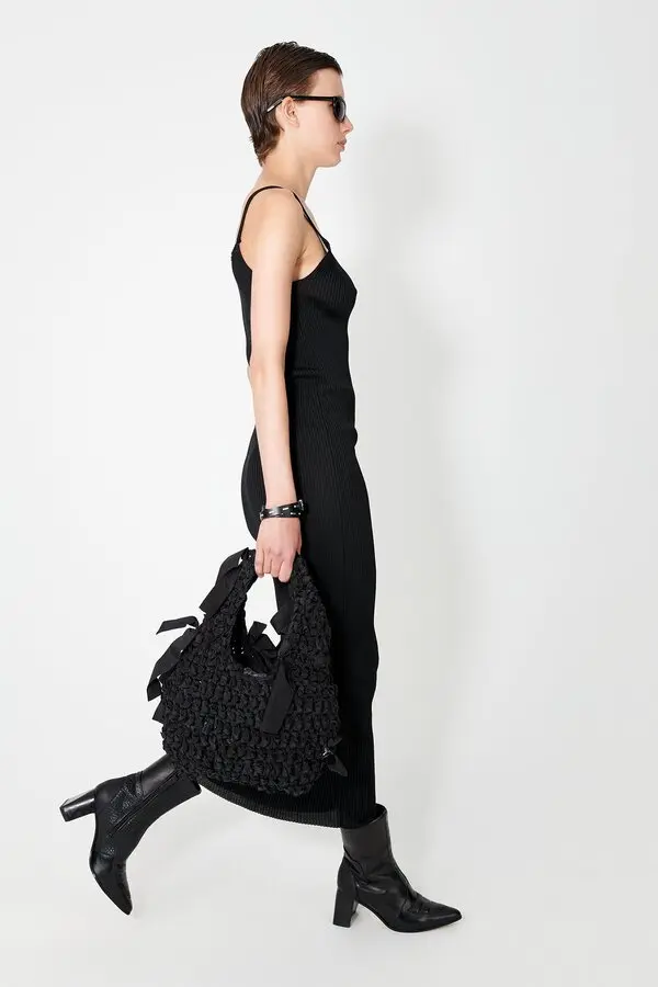 Our Legacy Sleeveless Maxi Ribbed Knit V-neck Dress