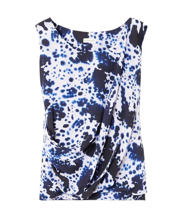 Dries Van Noten Sleeveless Crewneck Printed Top