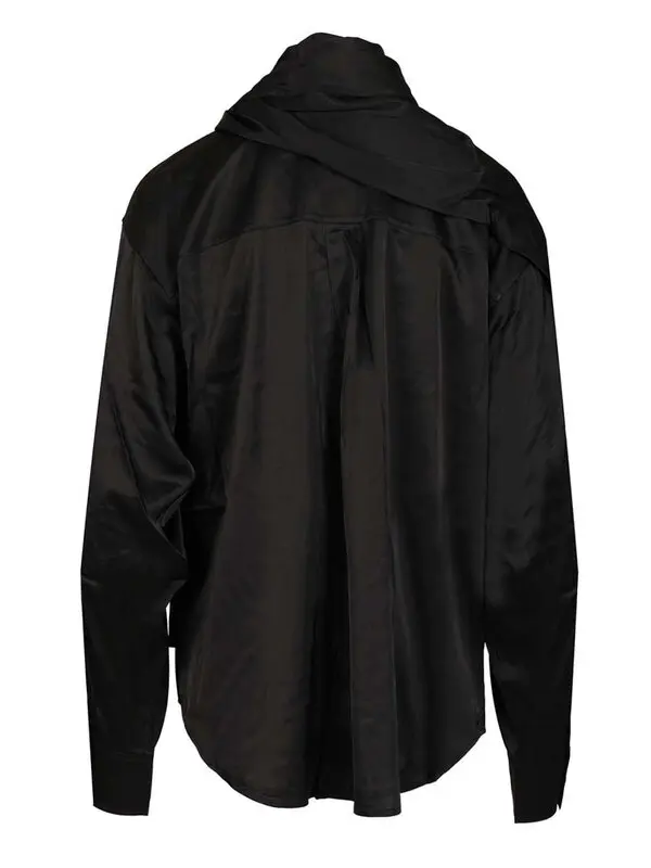 Acne Studios Layered Satin Blouse - Black