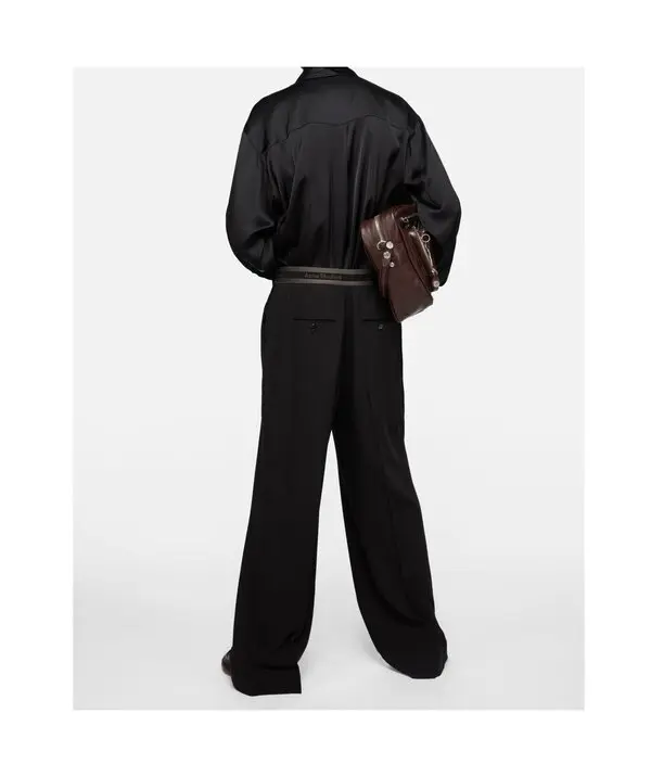 Acne Studios Layered Satin Blouse - Black