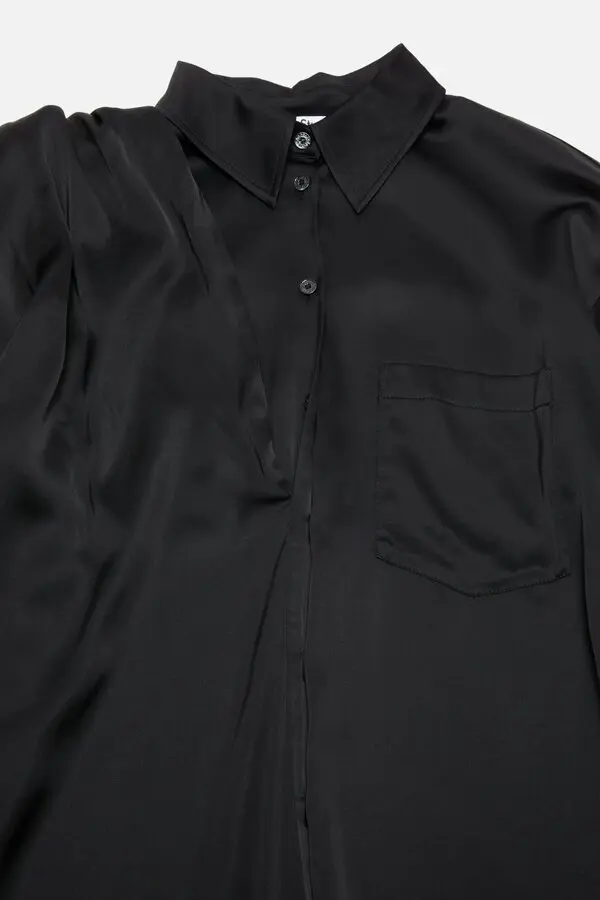 Acne Studios Layered Satin Blouse - Black