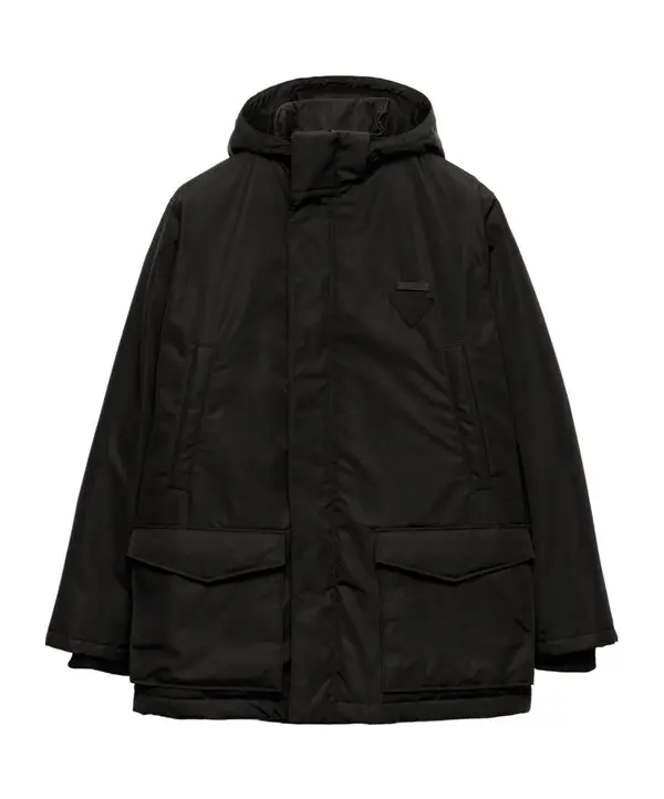 Prada Hooded Flap-pocket Jacket - Black