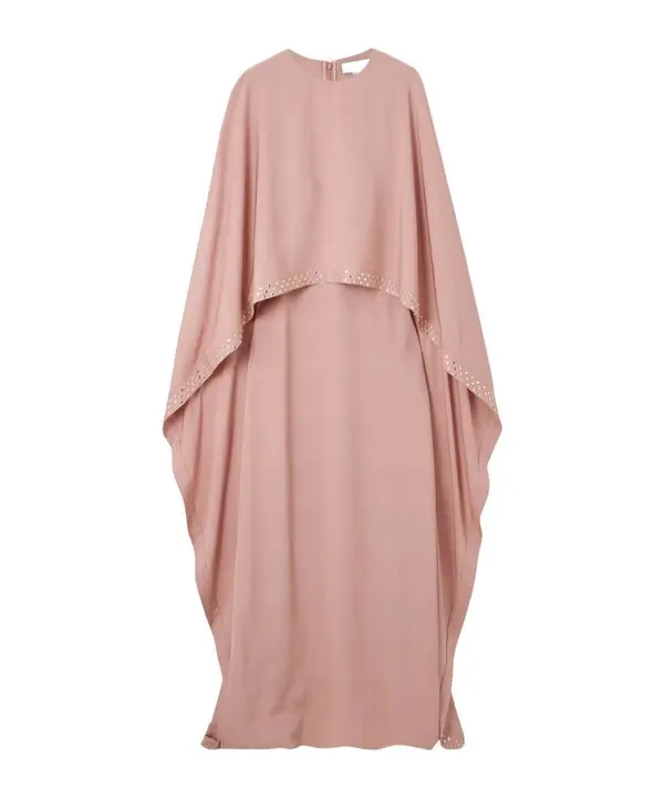 Stella McCartney Asymmetrical Embellished Cape Dress