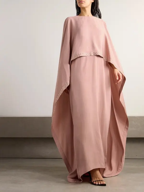 Stella McCartney Asymmetrical Embellished Cape Dress