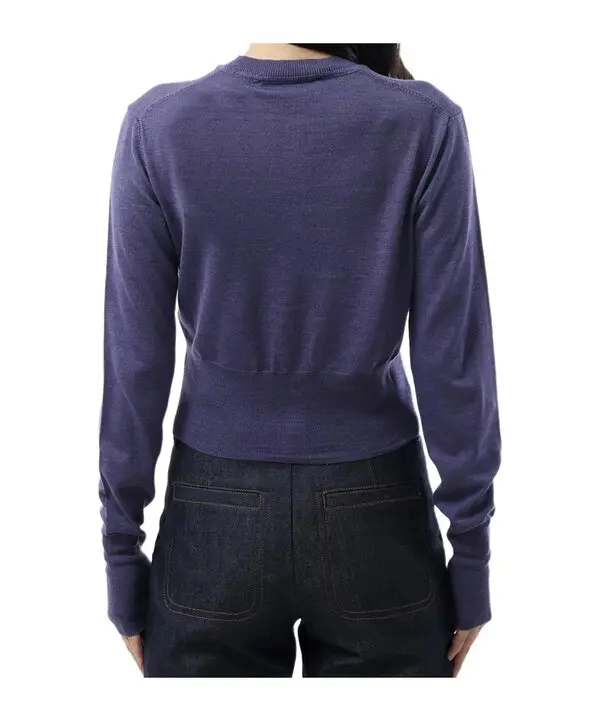 VIVIENNE WESTWOOD Long-sleeved Knitted Cardigan - Purple