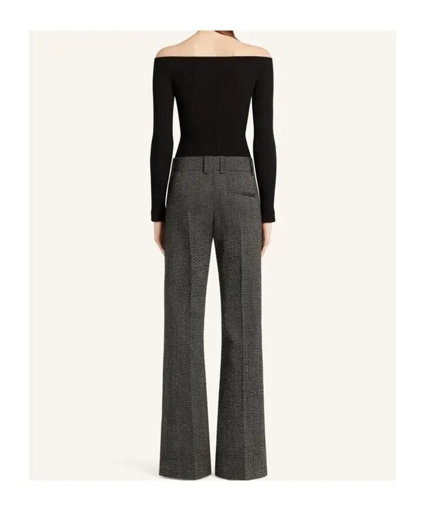 COURREGES Courrèges Off-shoulder Ribbed Top With Ac Logo - Black